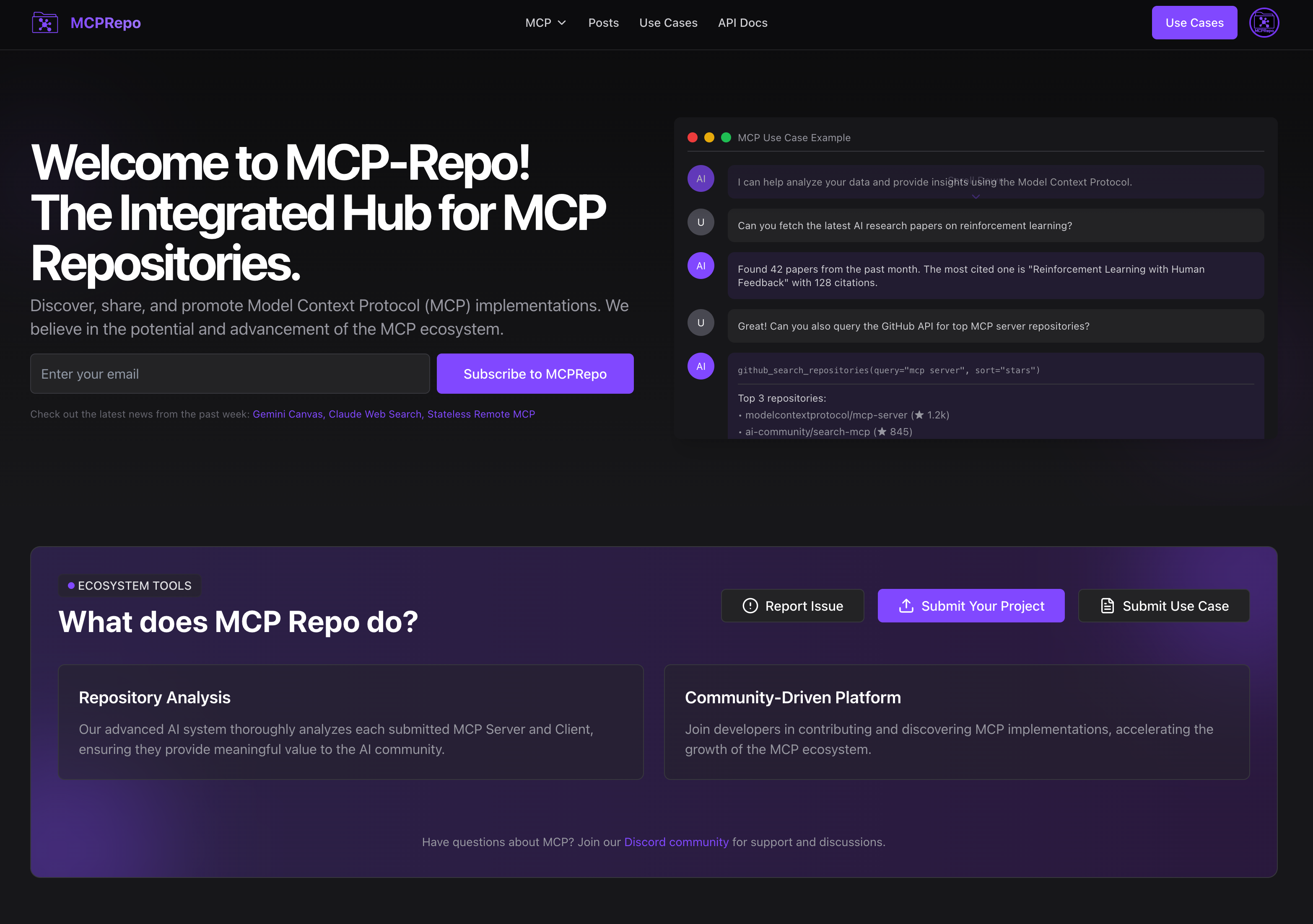 MCPRepo | All MCP implementations in one place